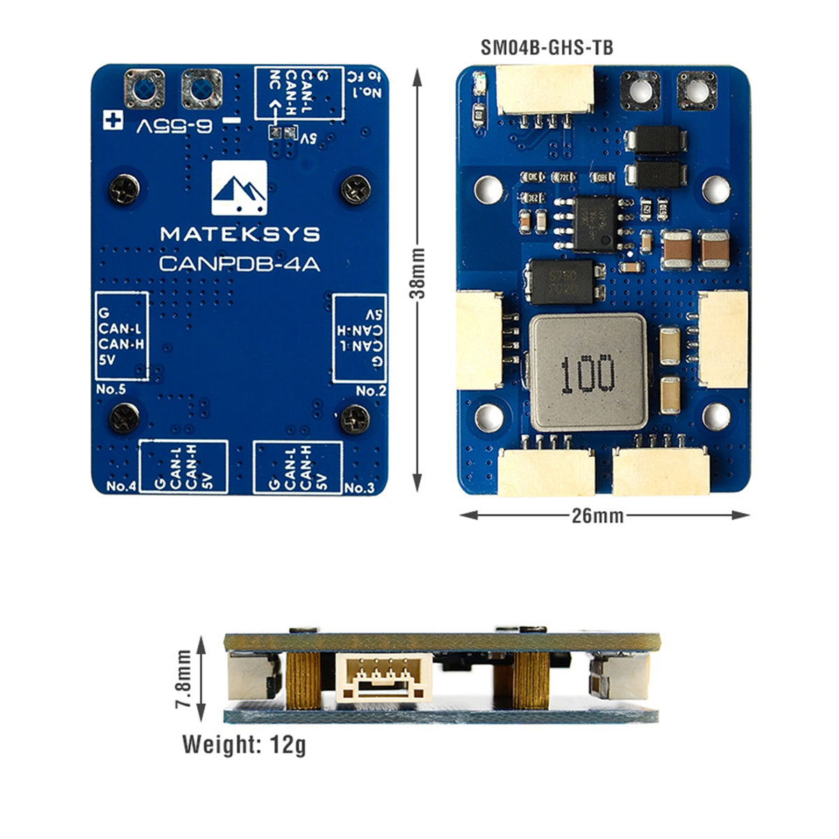 Matek CANPDB w 4A BEC & JST-GH Splitter CANPDB-4A – Phaser FPV