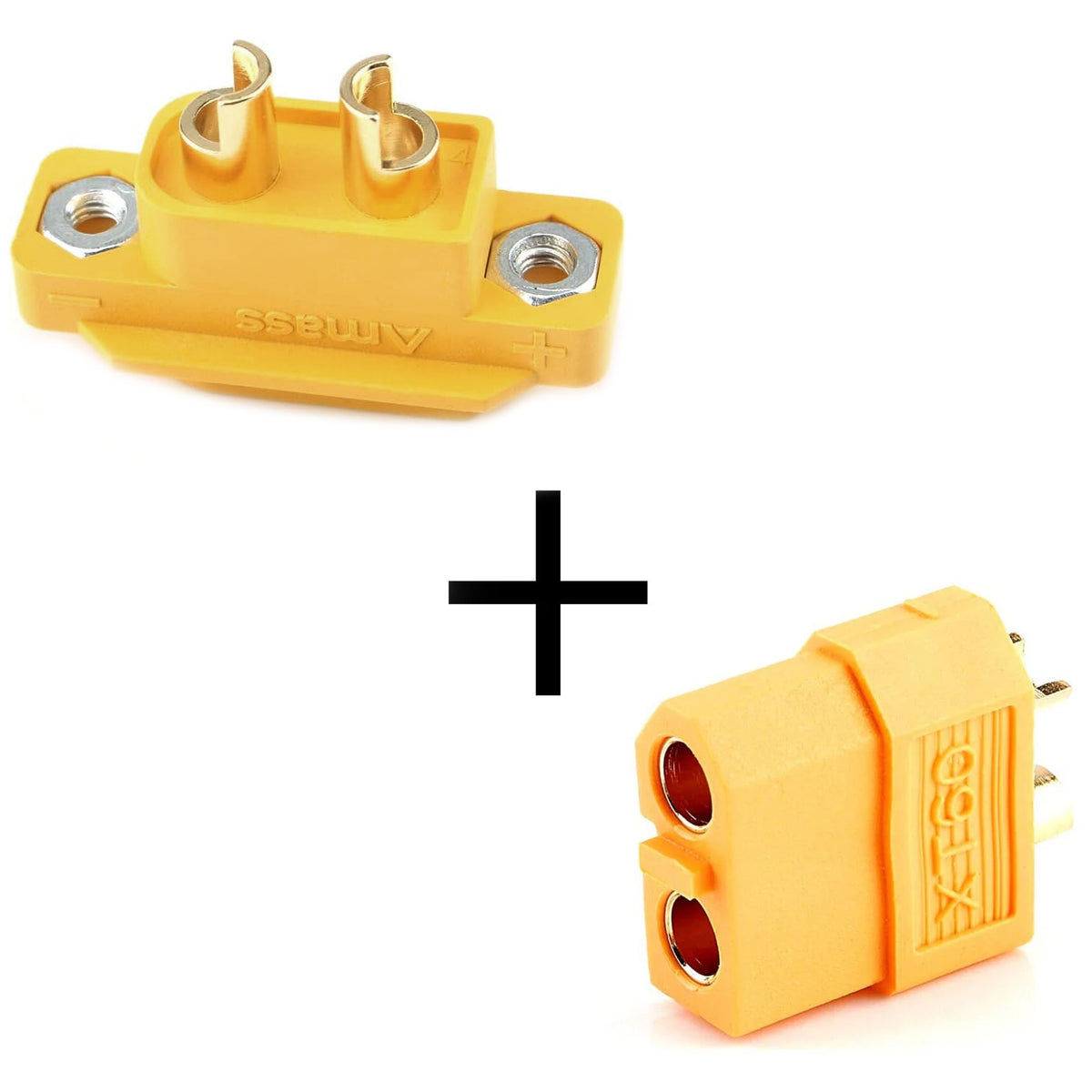 Amass XT60E1-M & XT60 Female (pair) – Phaser FPV