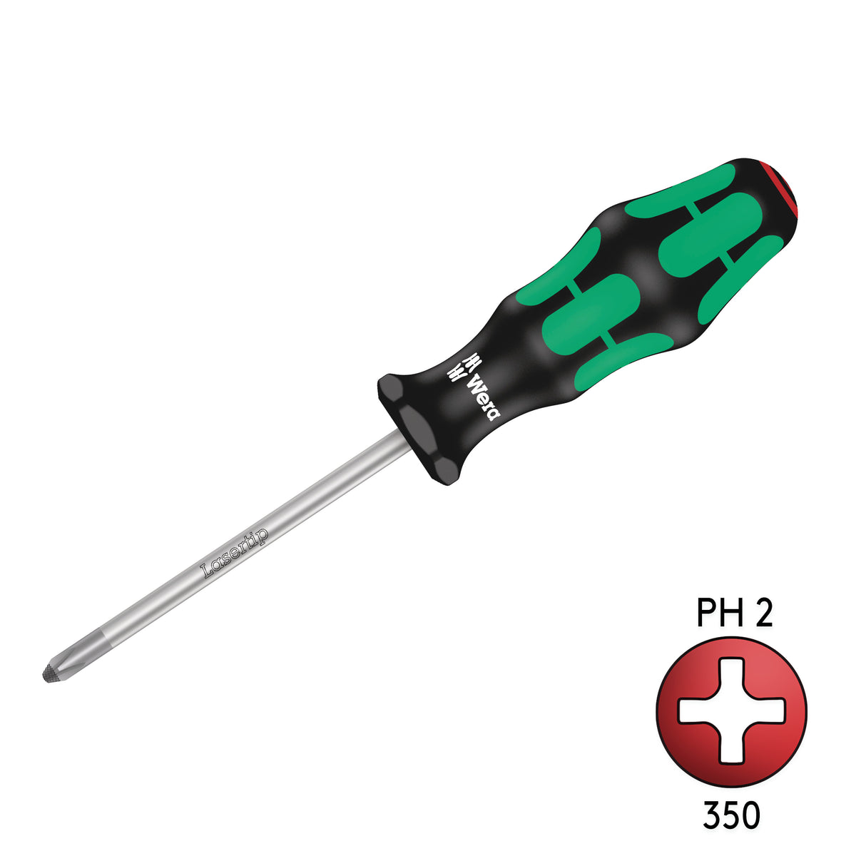 Wera 350 PH 2 X 100mm Phillips Screw Driver With Laser Tip 05008720001 – Phaser FPV
