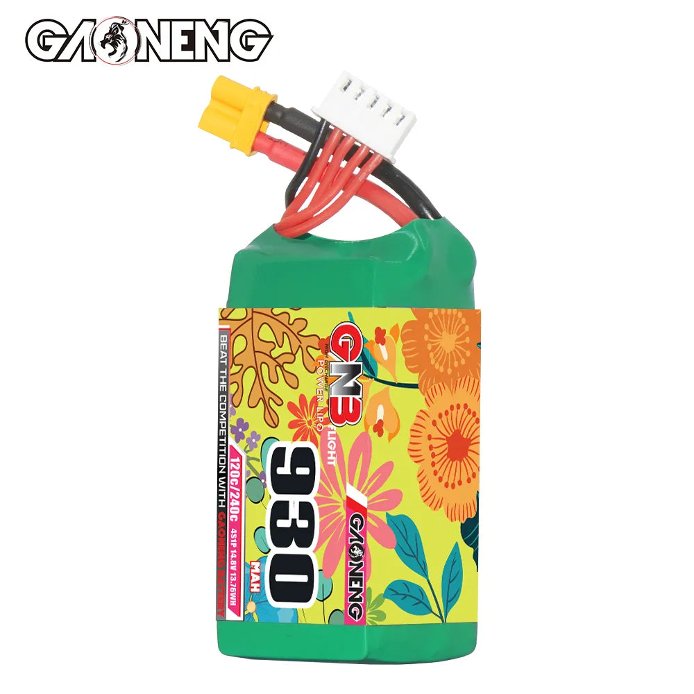 GAONENG GNB 4S 14.8V 930mAh 120C XT30 LiPo Battery [DG] – Phaser FPV