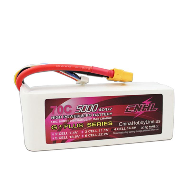 CNHL G+Plus 5000mAh 14.8V 4S 70C Lipo Battery XT90 [DG] – Phaser FPV