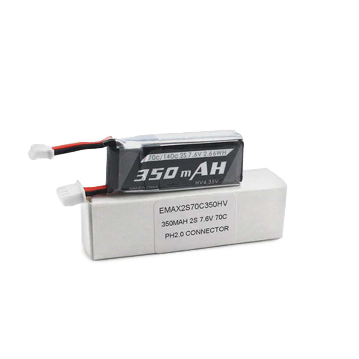 EMAX 350mAh 2S 70C 7.6V LiPo Battery PH2.0 TinyHawk 2 – Phaser FPV