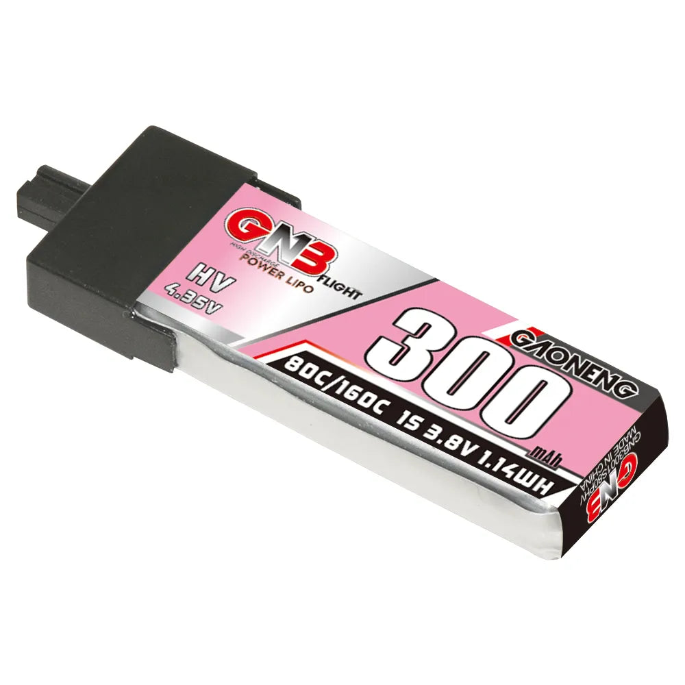 GAONENG GNB LiHV 1S 3.8V 300mAh 80C A30 Plastic Head LiPo Battery [DG ...