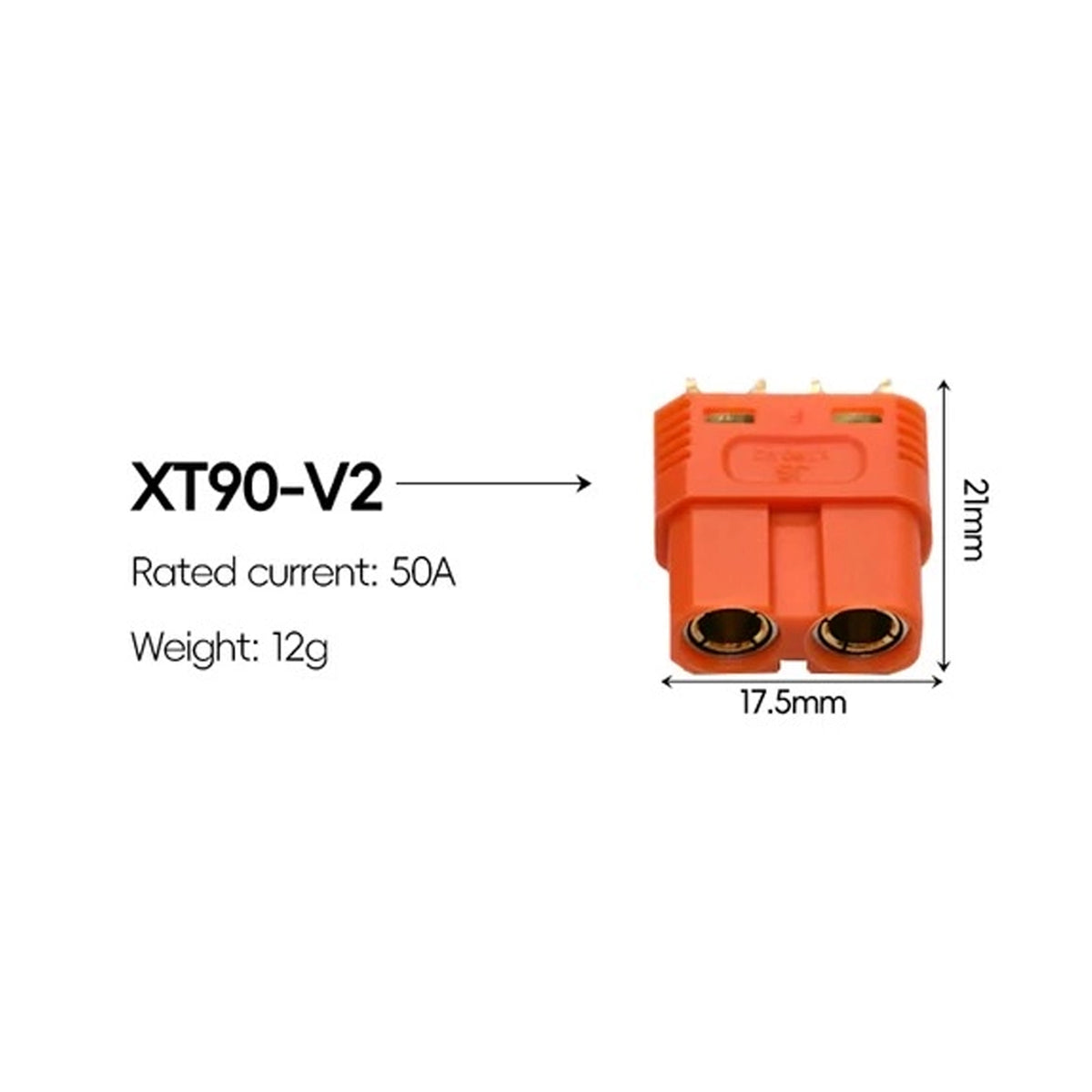 XT90 V2 Female Connector with Anti-Spark – Phaser FPV