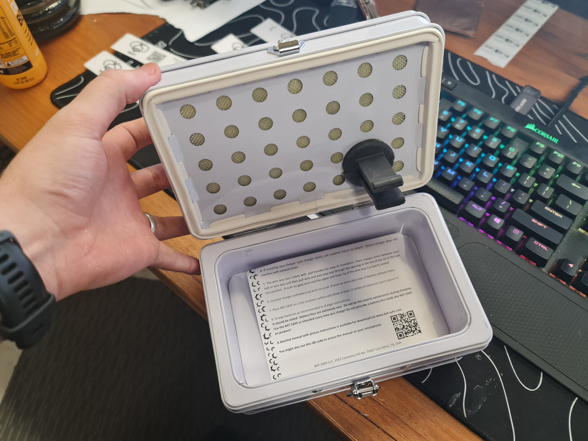 Bat-Safe (Mini Size) Li-Po Battery Charging & Storage Safe Box 195x128 ...