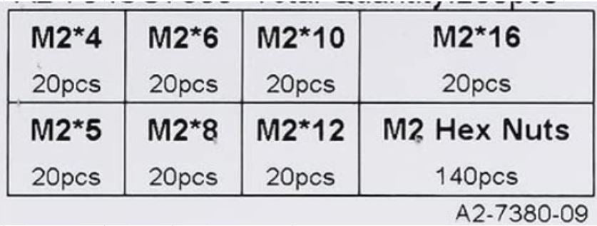 M2 Button Head 280pcs Stainless Steel Bolt Fastener Kit by Phaser FPV