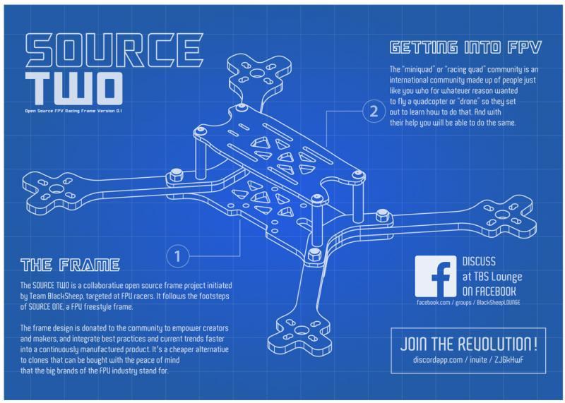 TBS Source Two V0.1 Racing Frame Kit – Phaser FPV